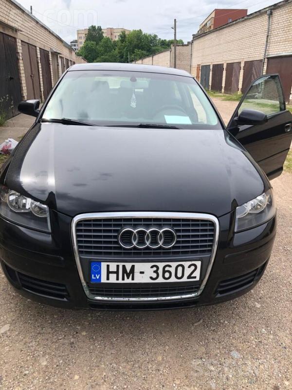 Black Audi A3 2005 in Riga, with an engine capacity of 1.60 L and mileage of 198 thousand km for 3600 €, photo 1 on AUTOMOTO.COM.LV