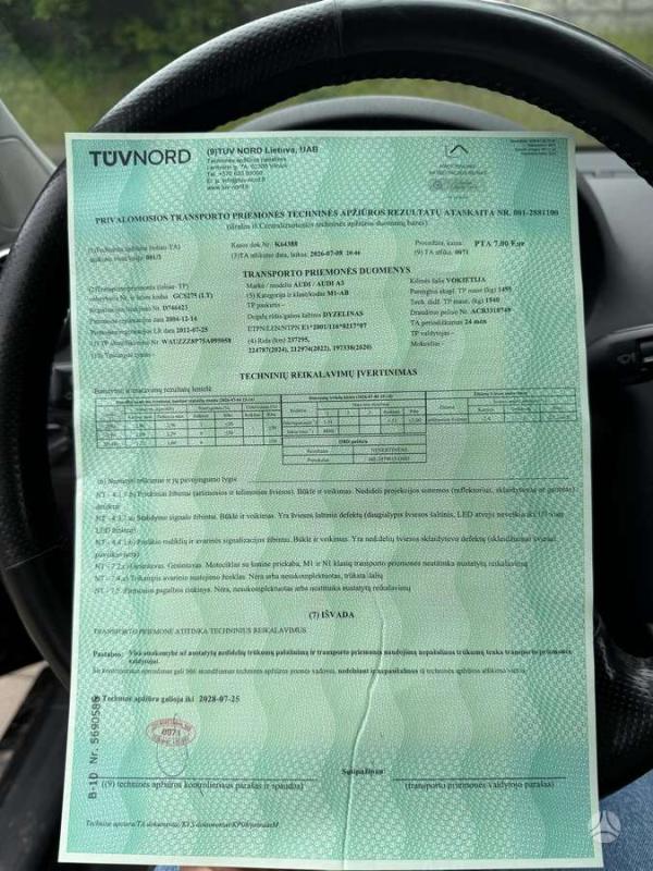 Melns Audi A3 2005 Viļņa, ar dzinēja tilpumu 2.00 L un nobraukumu 240 tūkst. km par 1300 €, foto 7 vietnē AUTOMOTO.COM.LV