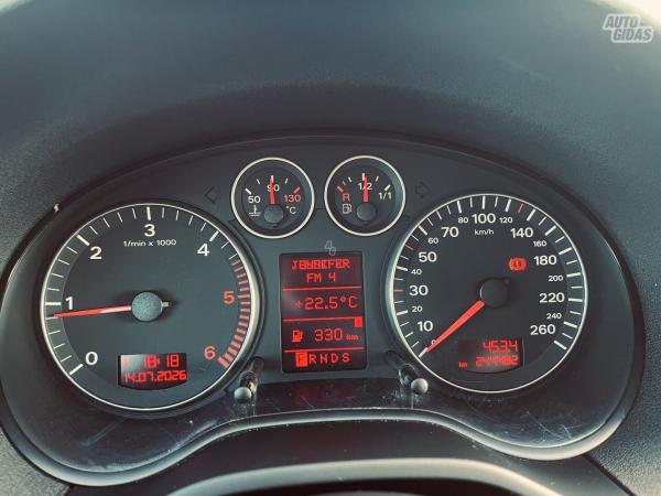 Black Audi A3 2005 in Panevezys, with an engine capacity of 2.00 L and mileage of 244 thousand km for 2100 €, photo 4 on AUTOMOTO.COM.LV