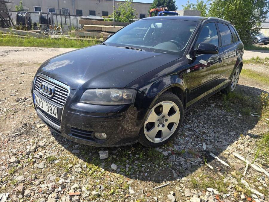 Black Audi A3 2005 in Vilnius, with an engine capacity of 1.97 L and mileage of 270 thousand km for 1500 €, photo 1 on AUTOMOTO.COM.LV