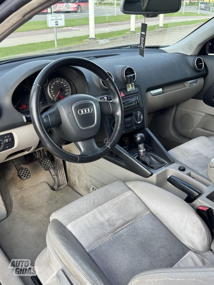 Black Audi A3 2005 in Siauliai, with an engine capacity of 1.90 L and mileage of 351 thousand km for 1100 €, photo 6 on AUTOMOTO.COM.LV