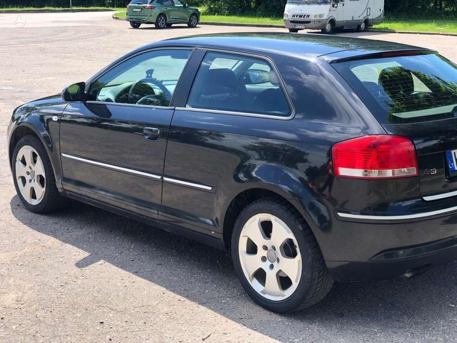 Black Audi A3 2005 in Kaunas, with an engine capacity of 1.97 L and mileage of 306 thousand km for 2750 €, photo 13 on AUTOMOTO.COM.LV