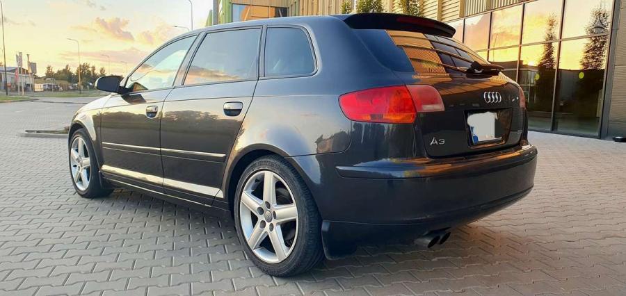 Black Audi A3 2005 in Vilnius, with an engine capacity of 1.98 L and mileage of 352 thousand km for 2350 €, photo 5 on AUTOMOTO.COM.LV
