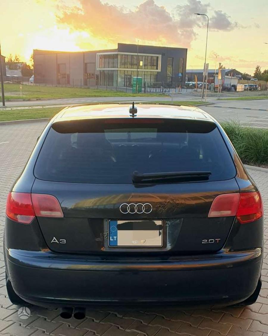 Black Audi A3 2005 in Vilnius, with an engine capacity of 1.98 L and mileage of 352 thousand km for 2350 €, photo 6 on AUTOMOTO.COM.LV