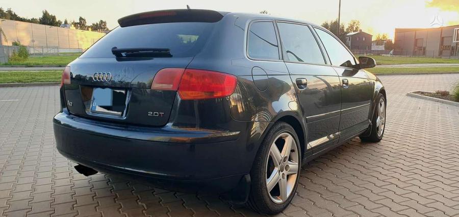 Black Audi A3 2005 in Vilnius, with an engine capacity of 1.98 L and mileage of 352 thousand km for 2350 €, photo 7 on AUTOMOTO.COM.LV