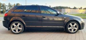 Black Audi A3 2005 in Vilnius, with an engine capacity of 1.98 L and mileage of 352 thousand km for 2350 €, photo 8 on AUTOMOTO.COM.LV