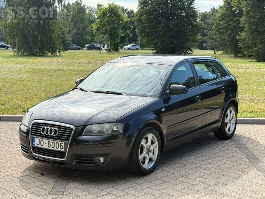 Black Audi A3 2005 in Riga, with an engine capacity of 2.00 L and mileage of 0 thousand km for 1590 €, photo 1 on AUTOMOTO.COM.LV