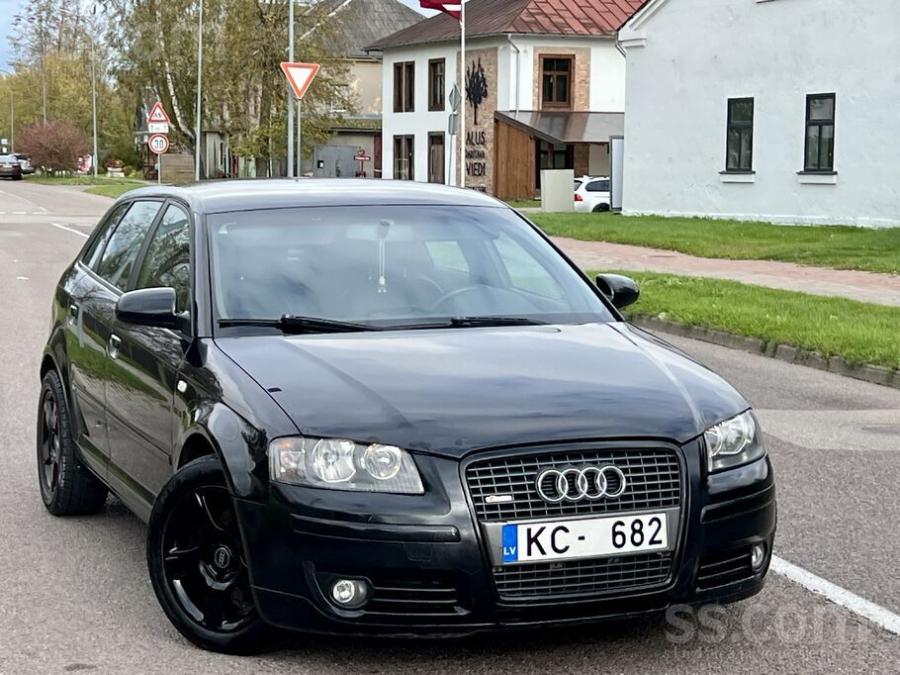 Black Audi A3 2005 in Jelgava, with an engine capacity of 2.00 L and mileage of 308 thousand km for 1750 €, photo 3 on AUTOMOTO.COM.LV