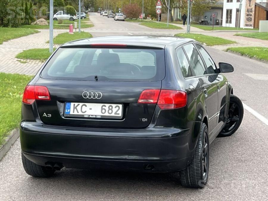 Black Audi A3 2005 in Jelgava, with an engine capacity of 2.00 L and mileage of 308 thousand km for 1750 €, photo 8 on AUTOMOTO.COM.LV