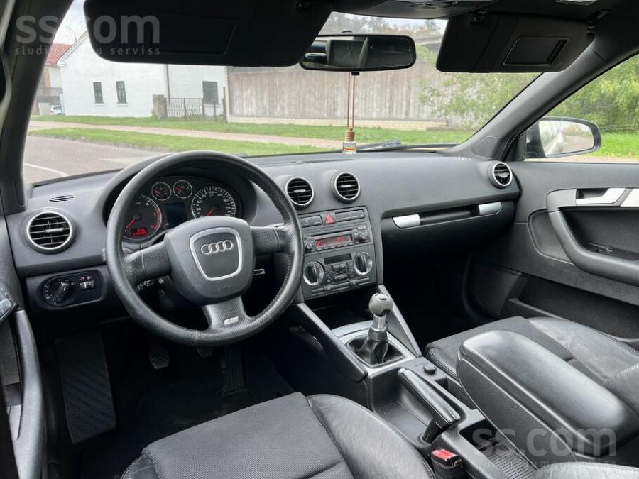 Black Audi A3 2005 in Jelgava, with an engine capacity of 2.00 L and mileage of 308 thousand km for 1750 €, photo 10 on AUTOMOTO.COM.LV