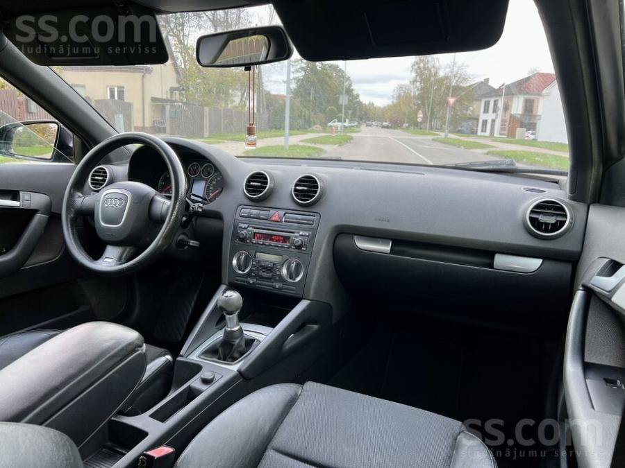 Black Audi A3 2005 in Jelgava, with an engine capacity of 2.00 L and mileage of 308 thousand km for 1750 €, photo 12 on AUTOMOTO.COM.LV