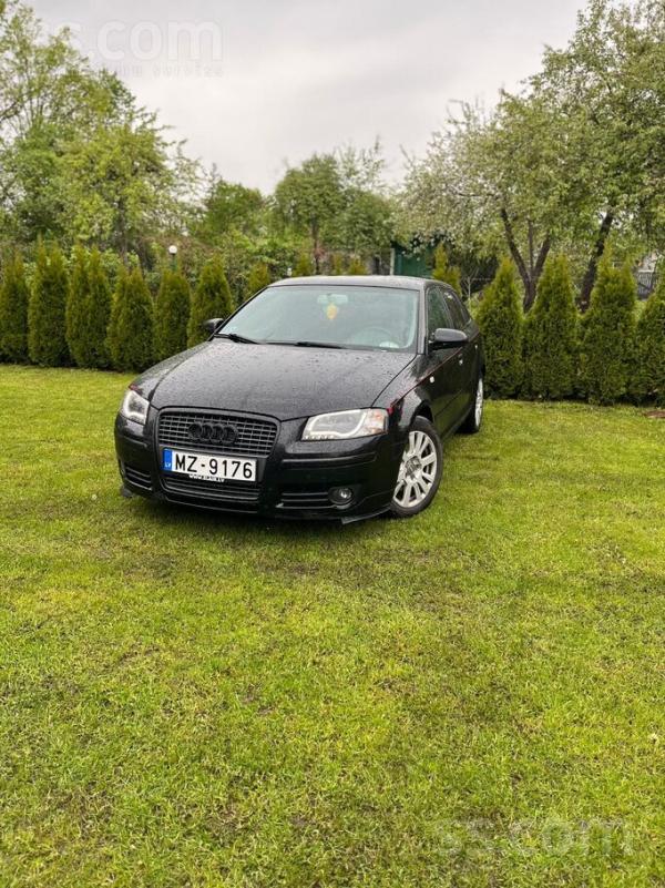 Black Audi A3 2006 in Jelgava, with an engine capacity of 2.00 L and mileage of 381 thousand km for 2700 €, photo 1 on AUTOMOTO.COM.LV