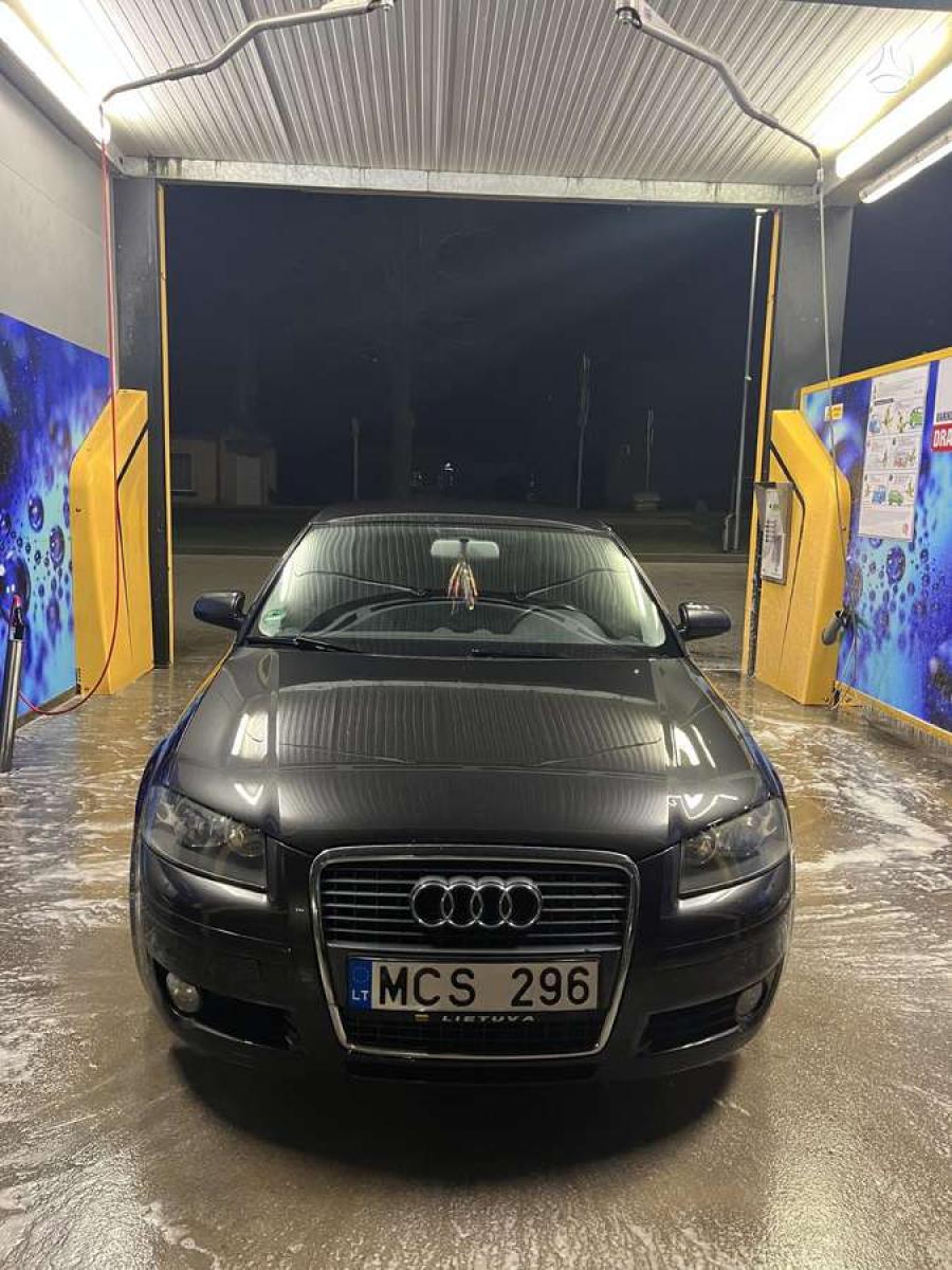 Black Audi A3 2006 in Pakruojis, with an engine capacity of 1.98 L and mileage of 314 thousand km for 2300 €, photo 1 on AUTOMOTO.COM.LV