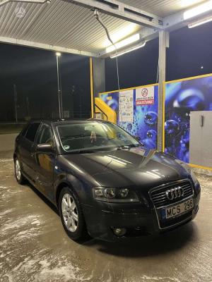 Black Audi A3 2006 in Pakruojis, with an engine capacity of 1.98 L and mileage of 314 thousand km for 2300 €, photo 2 on AUTOMOTO.COM.LV