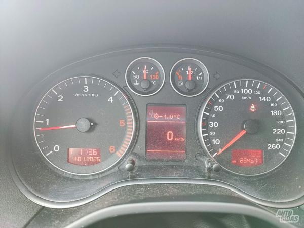 Black Audi A3 2006 in Kaunas, with an engine capacity of 2.00 L and mileage of 295 thousand km for 3200 €, photo 10 on AUTOMOTO.COM.LV