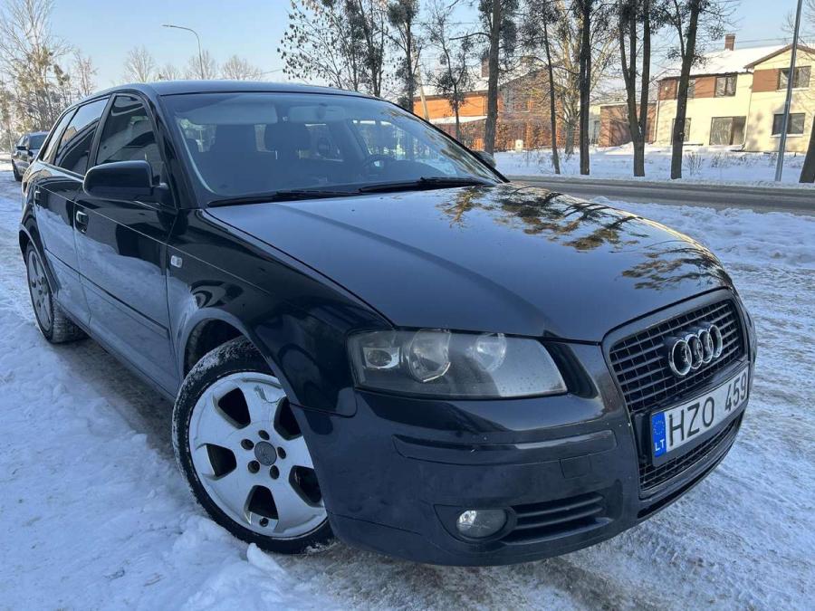 Black Audi A3 2006 in Kaunas, with an engine capacity of 1.97 L and mileage of 360 thousand km for 2650 €, photo 7 on AUTOMOTO.COM.LV