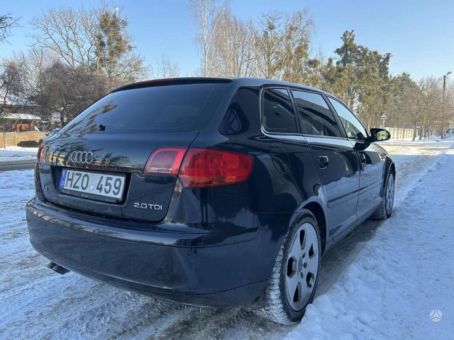 Black Audi A3 2006 in Kaunas, with an engine capacity of 1.97 L and mileage of 360 thousand km for 2650 €, photo 8 on AUTOMOTO.COM.LV