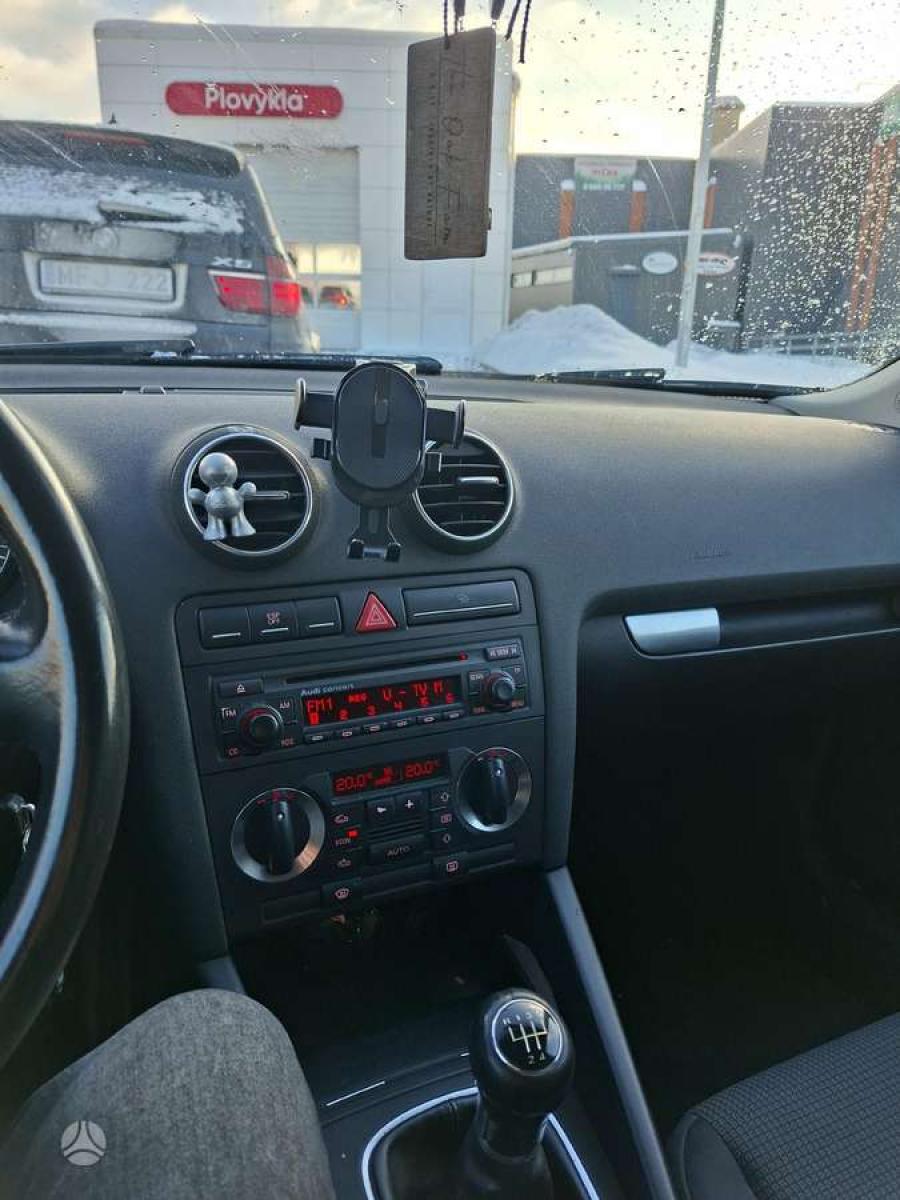 Melns Audi A3 2006 Šalčininkai, ar dzinēja tilpumu 1.90 L un nobraukumu 291 tūkst. km par 2500 €, foto 7 vietnē AUTOMOTO.COM.LV
