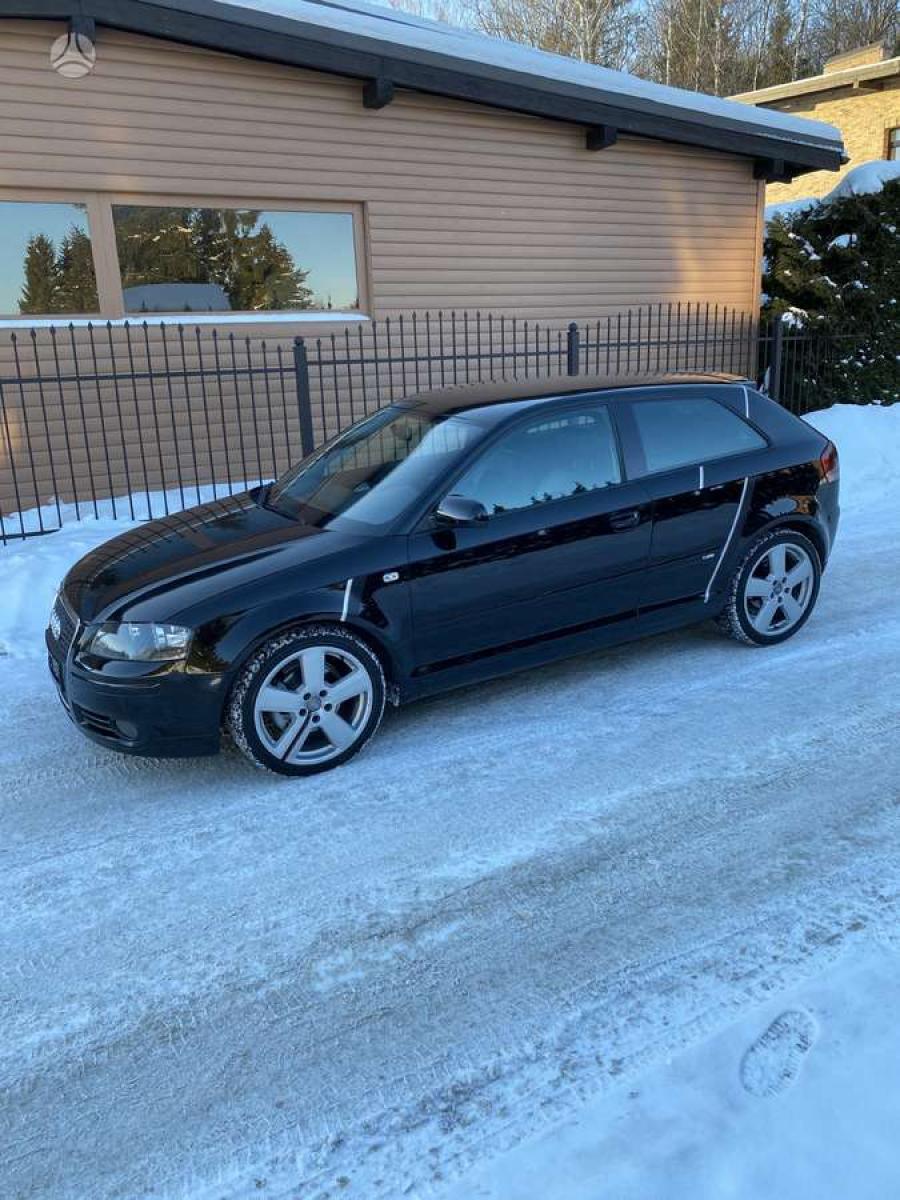Black Audi A3 2006 in Vilnius, with an engine capacity of 2.00 L and mileage of 223 thousand km for 3450 €, photo 1 on AUTOMOTO.COM.LV