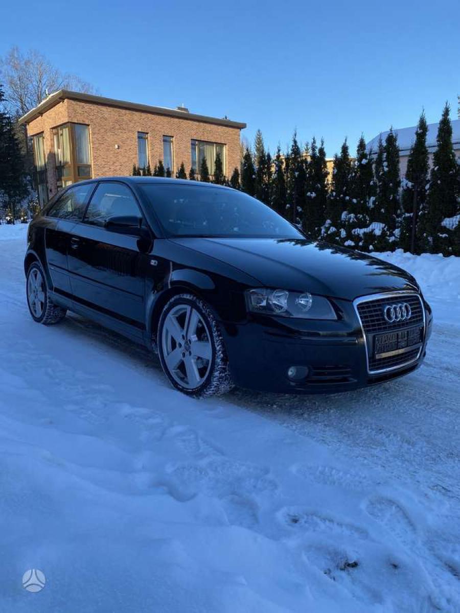 Black Audi A3 2006 in Vilnius, with an engine capacity of 2.00 L and mileage of 223 thousand km for 3450 €, photo 5 on AUTOMOTO.COM.LV