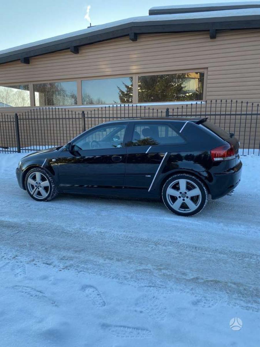 Black Audi A3 2006 in Vilnius, with an engine capacity of 2.00 L and mileage of 223 thousand km for 3450 €, photo 10 on AUTOMOTO.COM.LV