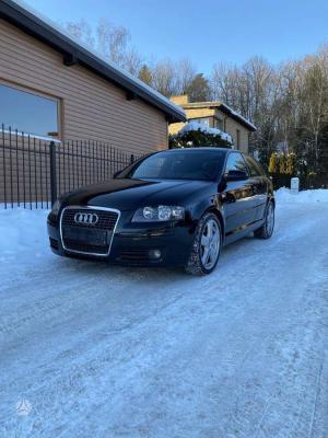 Black Audi A3 2006 in Vilnius, with an engine capacity of 2.00 L and mileage of 223 thousand km for 3450 €, photo 12 on AUTOMOTO.COM.LV