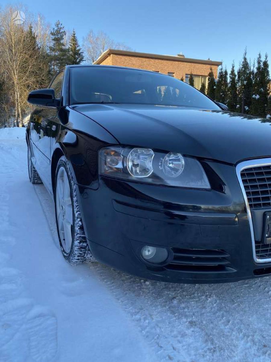 Black Audi A3 2006 in Vilnius, with an engine capacity of 2.00 L and mileage of 223 thousand km for 3450 €, photo 16 on AUTOMOTO.COM.LV