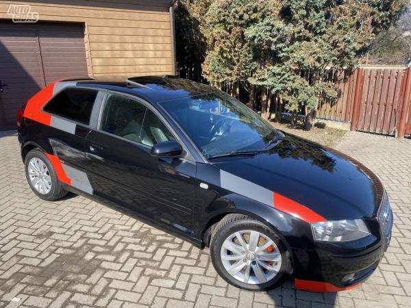 Black Audi A3 2006 in Vilnius, with an engine capacity of 2.00 L and mileage of 312 thousand km for 2850 €, photo 6 on AUTOMOTO.COM.LV
