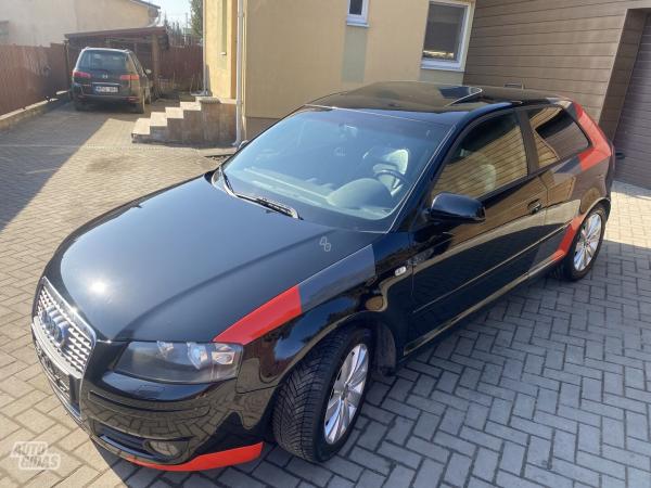 Black Audi A3 2006 in Vilnius, with an engine capacity of 2.00 L and mileage of 312 thousand km for 2850 €, photo 8 on AUTOMOTO.COM.LV