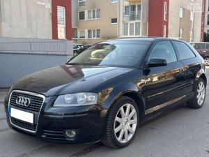 Melns Audi A3 2006 Kauņa, ar dzinēja tilpumu 2.00 L un nobraukumu 400 tūkst. km par 1850 €, foto  vietnē AUTOMOTO.COM.LV