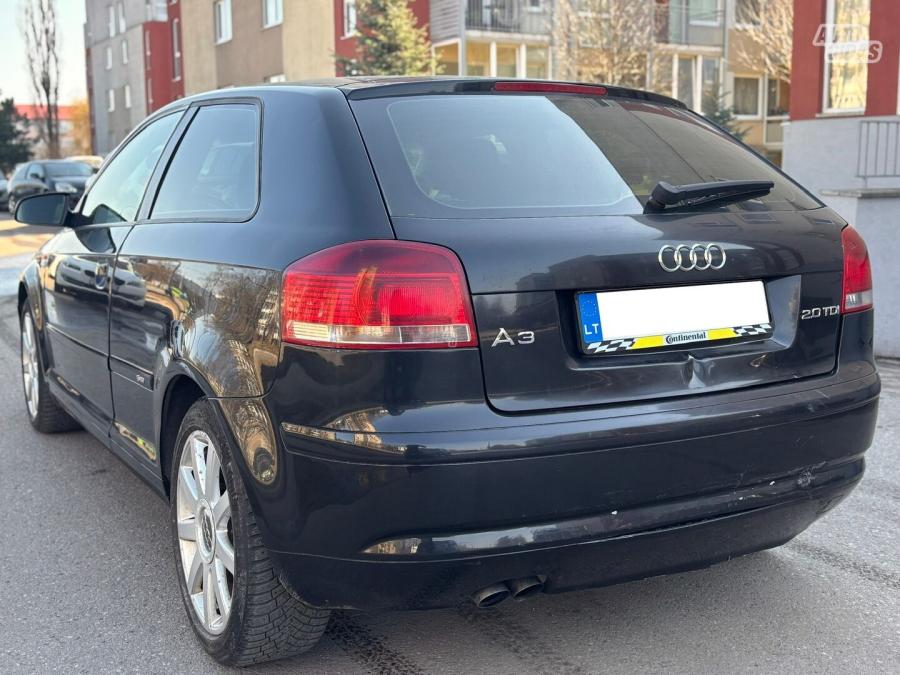 Black Audi A3 2006 in Kaunas, with an engine capacity of 2.00 L and mileage of 400 thousand km for 1850 €, photo 7 on AUTOMOTO.COM.LV