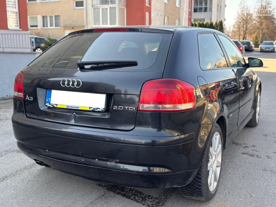 Black Audi A3 2006 in Kaunas, with an engine capacity of 2.00 L and mileage of 400 thousand km for 1850 €, photo 8 on AUTOMOTO.COM.LV