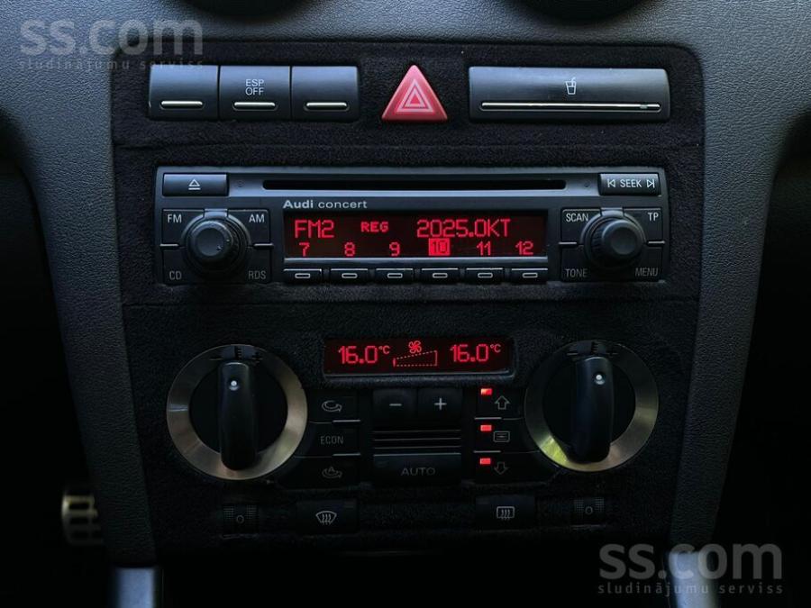 Black Audi A3 2006 in Riga, with an engine capacity of 2.00 L and mileage of 0 thousand km for 4490 €, photo 13 on AUTOMOTO.COM.LV