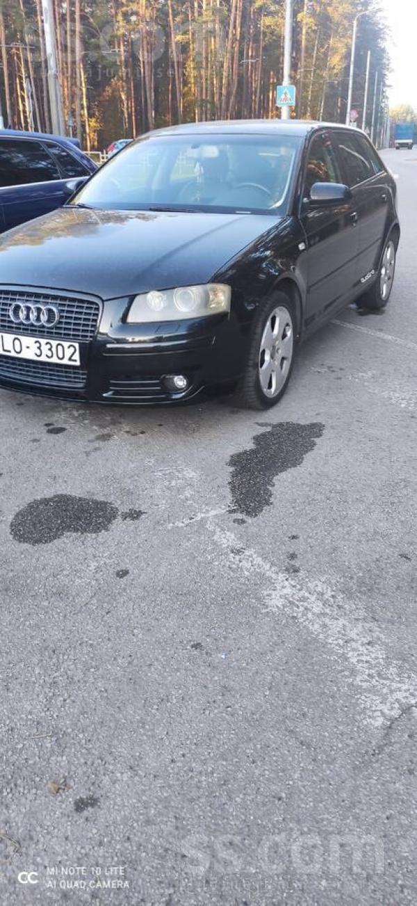 Черный Ауди А3 2006 в Даугавпилс, объемом двигателя 2.00 л и пробегом 301 тыс. км за 3750 €, фото 1 на AUTOMOTO.COM.LV