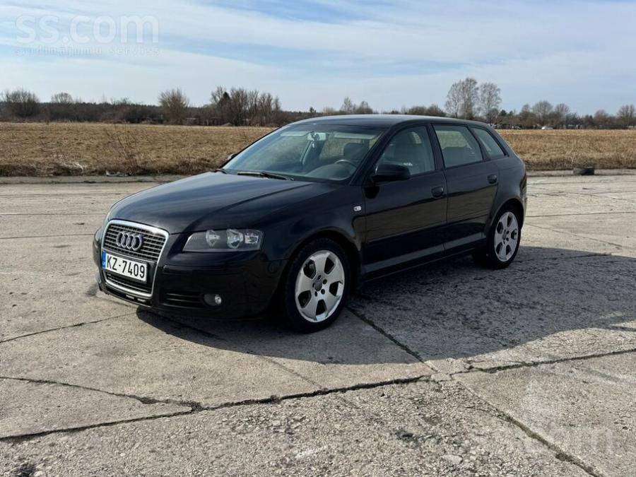 Black Audi A3 2006 in Riga, with an engine capacity of 1.90 L and mileage of 0 thousand km for 2999 €, photo 1 on AUTOMOTO.COM.LV