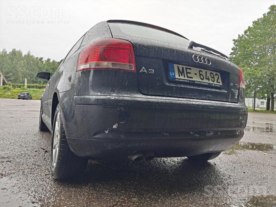 Black Audi A3 2006 in Riga, with an engine capacity of 2.00 L and mileage of 251 thousand km for 2700 €, photo 6 on AUTOMOTO.COM.LV