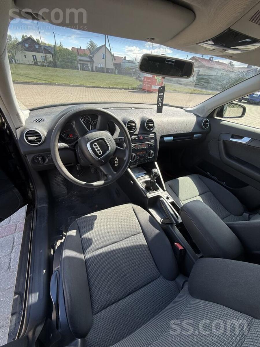 Black Audi A3 2006 in Cesis, with an engine capacity of 2.00 L and mileage of 250 thousand km for 1650 €, photo 8 on AUTOMOTO.COM.LV