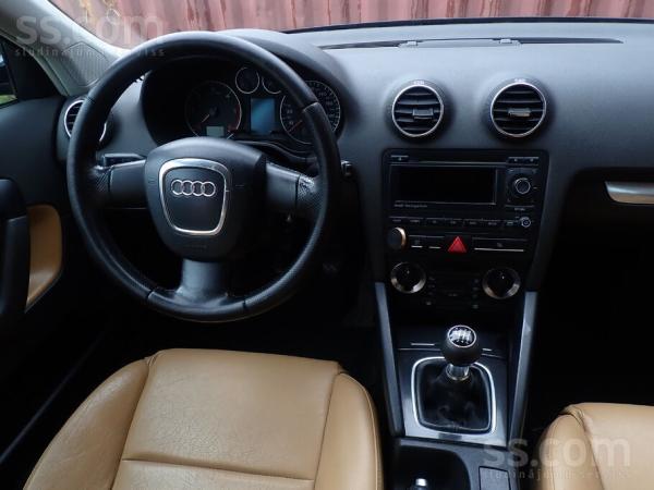 Black Audi A3 2006 in Liepaja, with an engine capacity of 2.00 L and mileage of 330 thousand km for 2750 €, photo 7 on AUTOMOTO.COM.LV