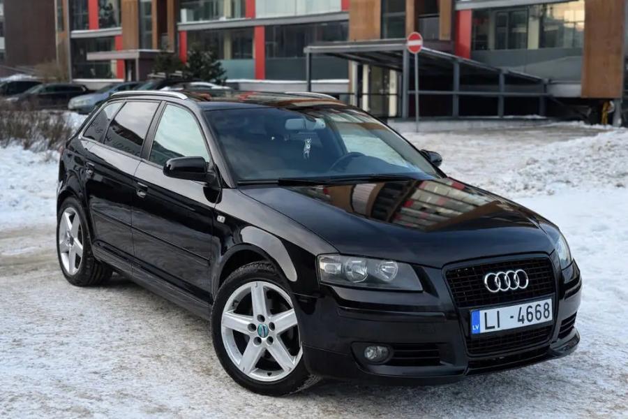 Black Audi A3 2006 in Riga, with an engine capacity of 1.90 L and mileage of 340 thousand km for 2490 €, photo 1 on AUTOMOTO.COM.LV