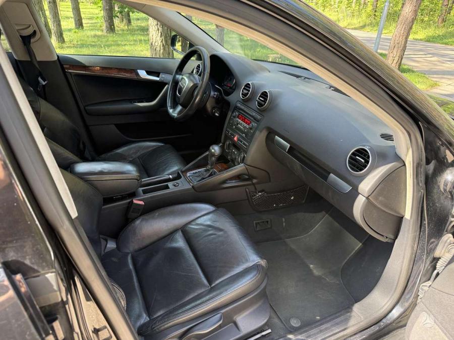 Black Audi A3 2006 in Vilnius, with an engine capacity of 1.97 L and mileage of 350 thousand km for 2700 €, photo 7 on AUTOMOTO.COM.LV