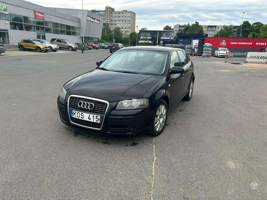 Black Audi A3 2006 in Vilnius, with an engine capacity of 1.97 L and mileage of 314 thousand km for 1900 €, photo 7 on AUTOMOTO.COM.LV
