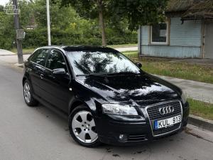 Black Audi A3 2006 in Vilnius, with an engine capacity of 2.00 L and mileage of 396 thousand km for 1500 €, photo  on AUTOMOTO.COM.LV
