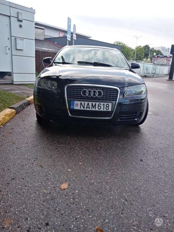Black Audi A3 2006 in Vilnius, with an engine capacity of 1.97 L and mileage of 480 thousand km for 1550 €, photo 7 on AUTOMOTO.COM.LV