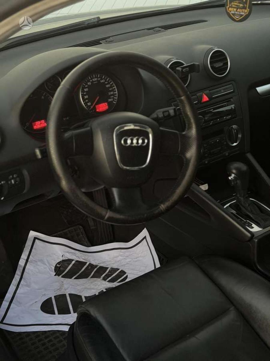 Black Audi A3 2006 in Vilnius, with an engine capacity of 1.98 L and mileage of 294 thousand km for 2100 €, photo 6 on AUTOMOTO.COM.LV