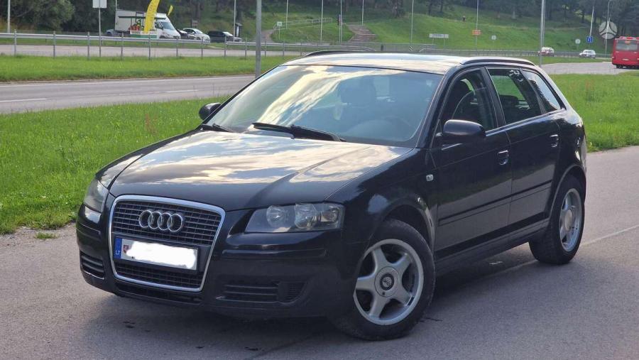 Black Audi A3 2006 in Vilnius, with an engine capacity of 2.00 L and mileage of 480 thousand km for 1650 €, photo 1 on AUTOMOTO.COM.LV