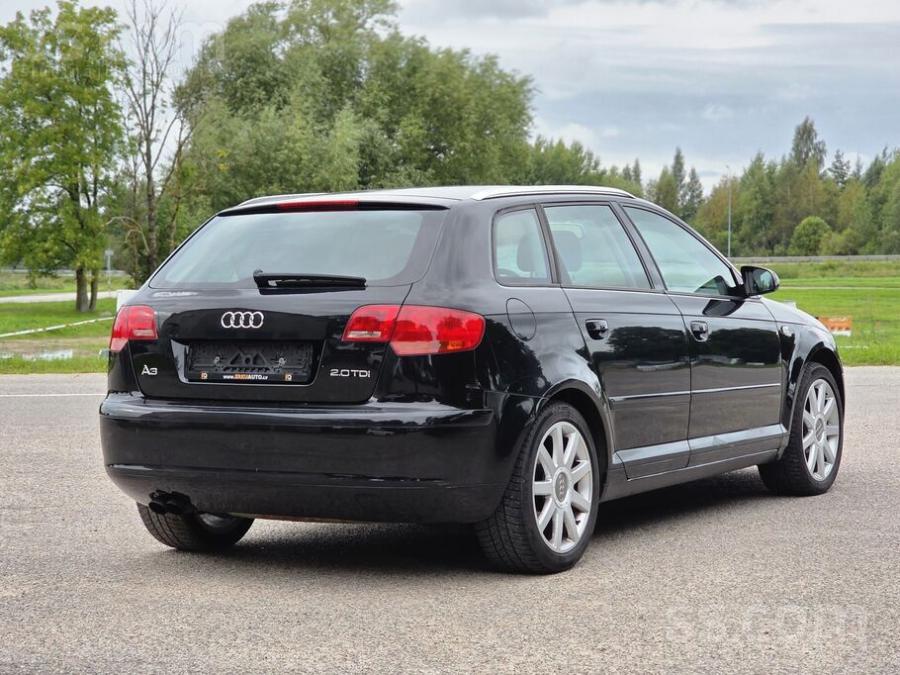 Black Audi A3 2006 in Liepaja, with an engine capacity of 2.00 L and mileage of 211 thousand km for 3450 €, photo 13 on AUTOMOTO.COM.LV