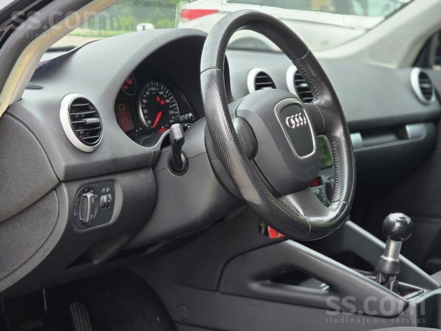 Black Audi A3 2006 in Liepaja, with an engine capacity of 2.00 L and mileage of 211 thousand km for 3450 €, photo 19 on AUTOMOTO.COM.LV