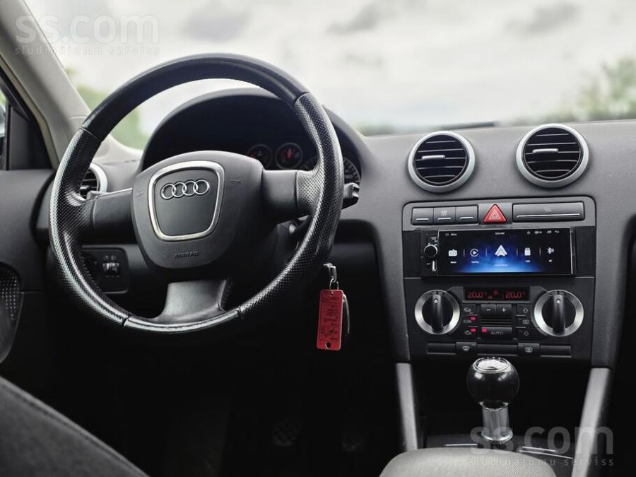 Black Audi A3 2006 in Liepaja, with an engine capacity of 2.00 L and mileage of 211 thousand km for 3450 €, photo 24 on AUTOMOTO.COM.LV