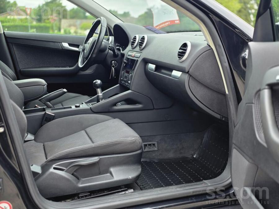 Black Audi A3 2006 in Liepaja, with an engine capacity of 2.00 L and mileage of 211 thousand km for 3450 €, photo 27 on AUTOMOTO.COM.LV