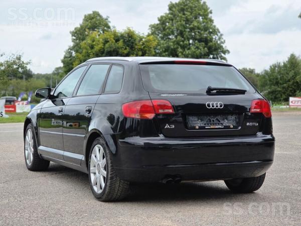 Black Audi A3 2006 in Liepaja, with an engine capacity of 2.00 L and mileage of 211 thousand km for 3450 €, photo 8 on AUTOMOTO.COM.LV